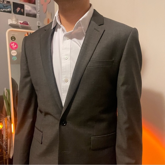 Suits & Blazers | Dark Grey Express Suit | Poshmark